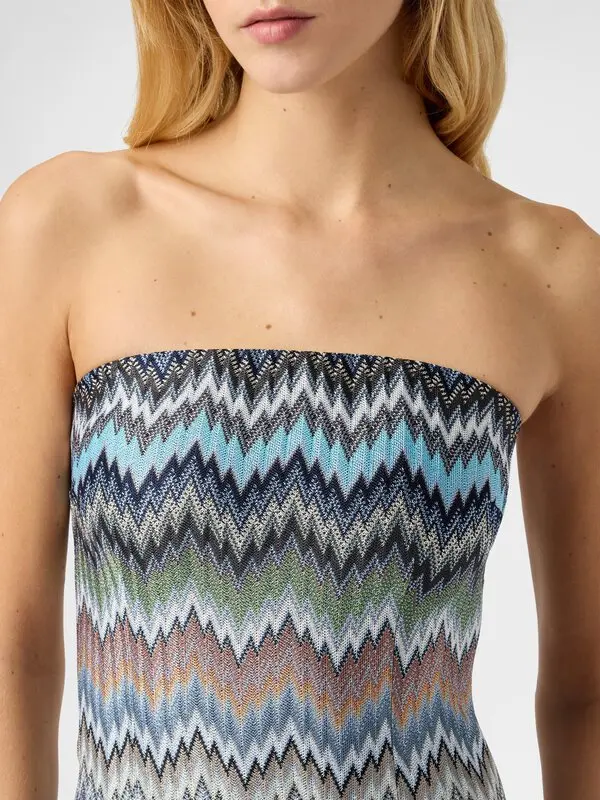 Missoni Viscose Chevron Snake-pattern Mini Dress