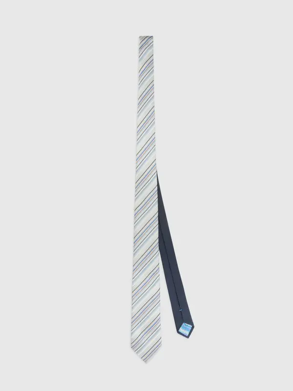 Missoni Silk Tie With Micro Zigzag Pattern - Multicoloured