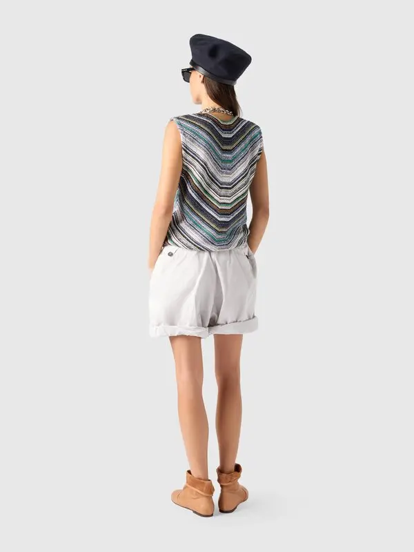 Missoni Striped Vest With Sequin Appliqu