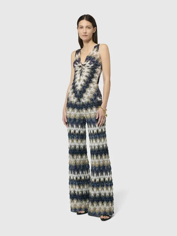 Missoni Lace Top With Gathered Neckline
