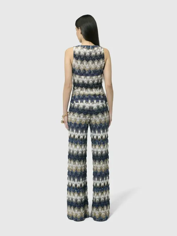 Missoni Lace Top With Gathered Neckline