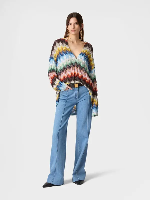Missoni Oversized Blouse With Deep V-neckline
