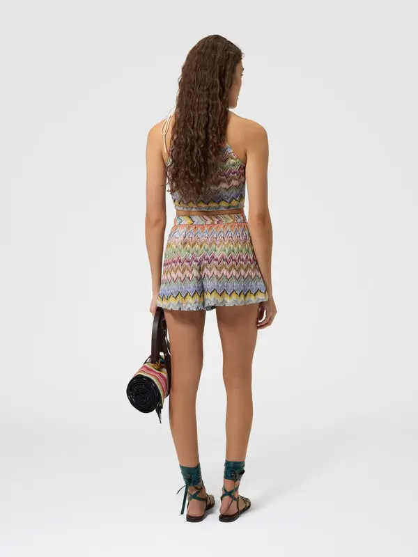 Missoni Viscose Lamé Cover-up Shorts - Multicoloured