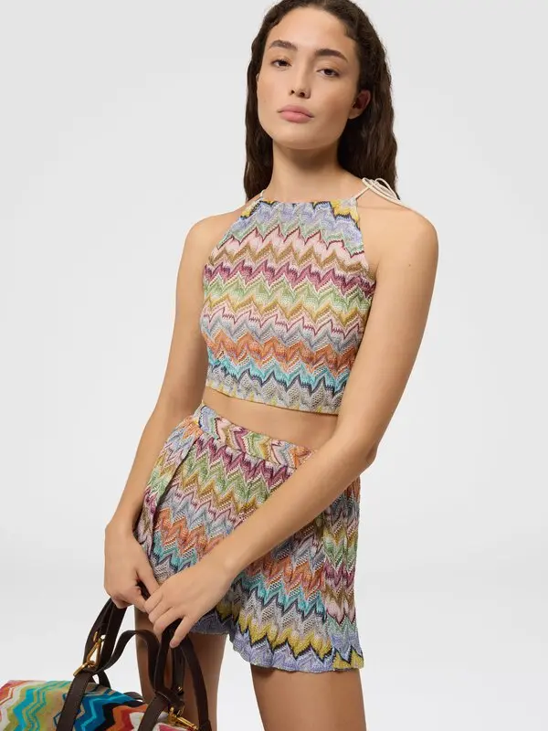Missoni Viscose Lamé Cover-up Shorts - Multicoloured