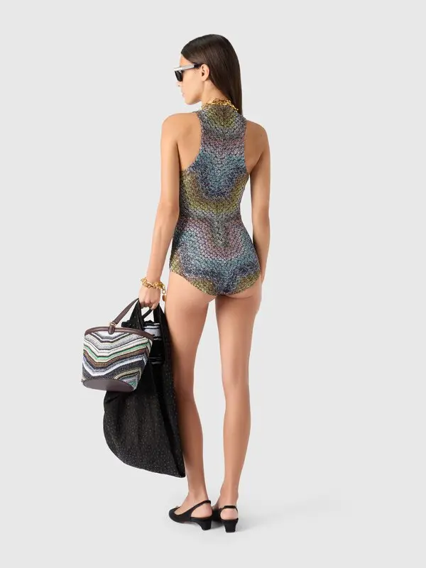 Missoni Zig Zag One-piece Swimsuit With Sequin Application