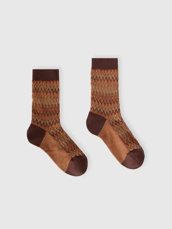 Missoni Mid-length Cotton-blend Chevron Socks - Multicoloured