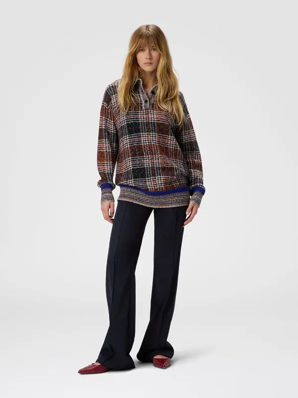 Missoni High-neck Sweater With Check Pattern