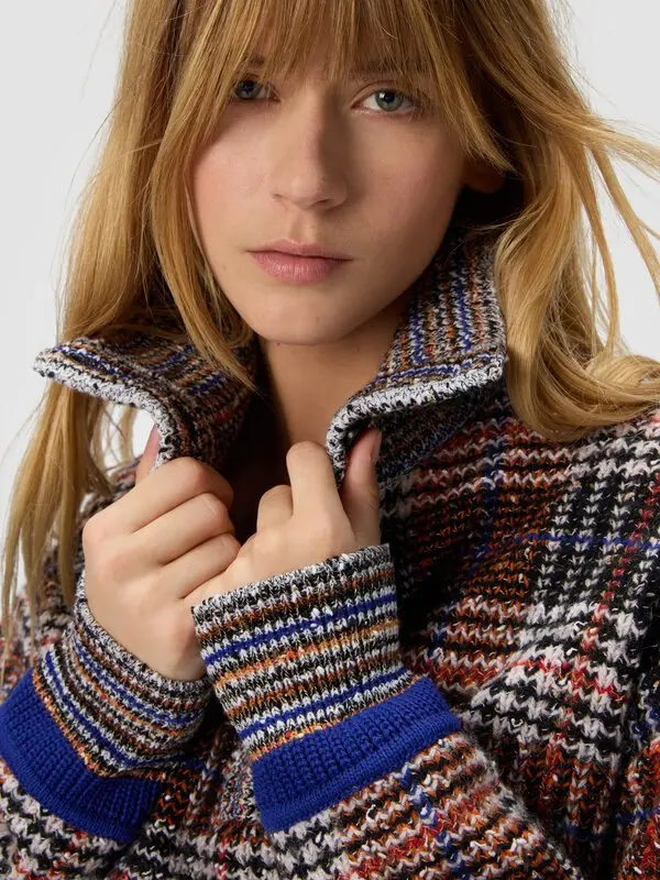 Missoni High-neck Sweater With Check Pattern