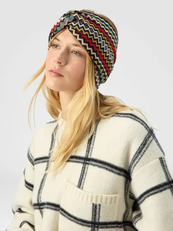 Missoni Wool-blend Headband With Central Twist