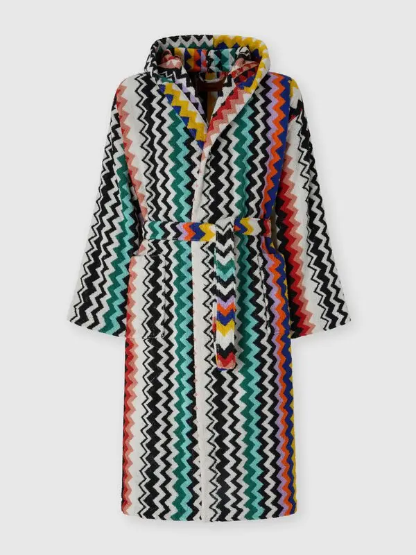 Missoni Best Cotton Terry Bathrobe Zig Zag - Multicoloured