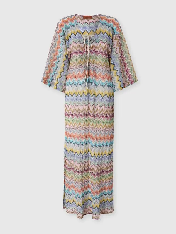 Missoni Long Viscose Lamé Cover-up Caftan