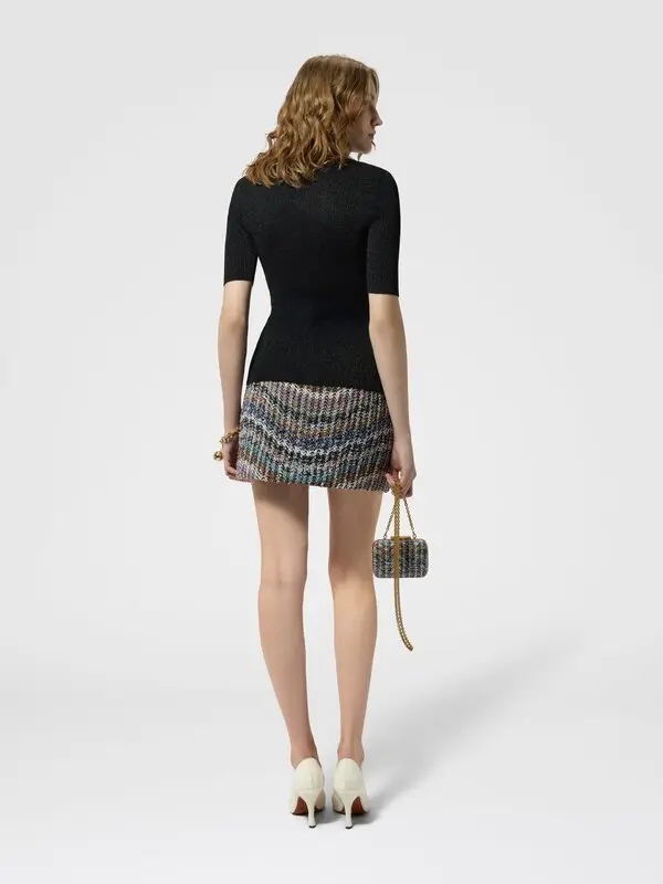 Missoni Wool-blend Lamé Mini Skirt With Sequins