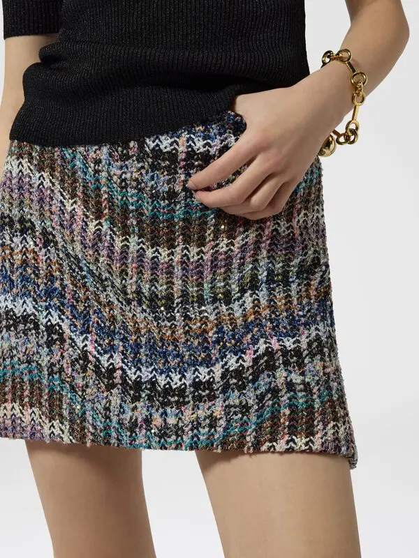 Missoni Wool-blend Lamé Mini Skirt With Sequins