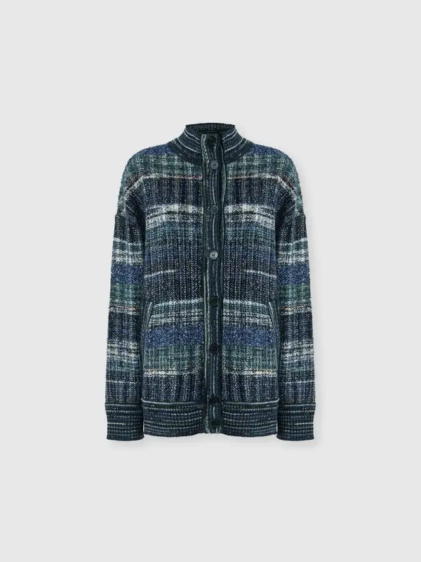 Missoni Oversized Wool-blend Check Cardigan