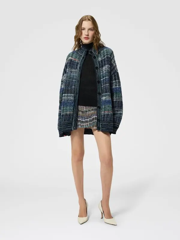 Missoni Oversized Wool-blend Check Cardigan