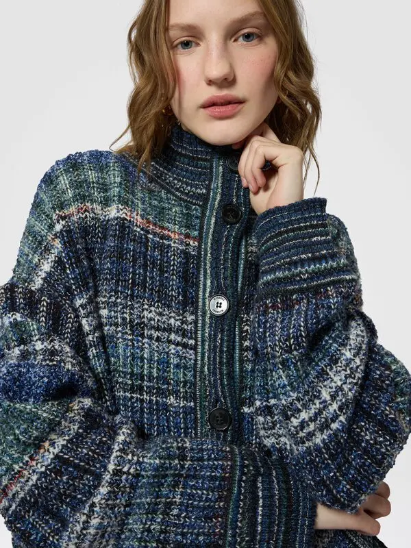 Missoni Oversized Wool-blend Check Cardigan
