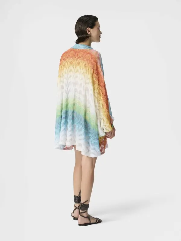 Missoni Short Caftan Cover-up In Shaded Lamé Viscose