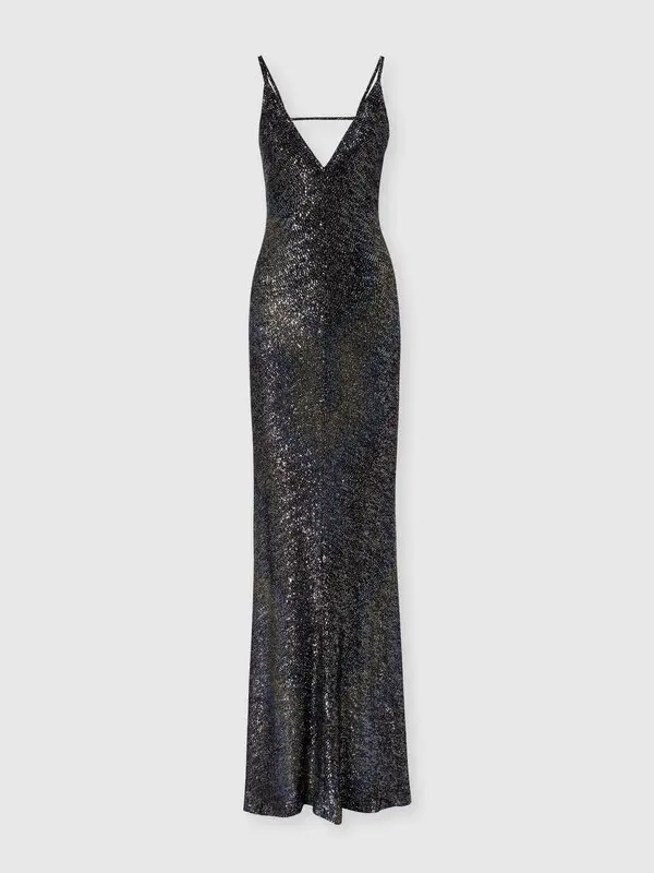 Missoni Long Dégradé Knit Dress With Sequins - Multicoloured