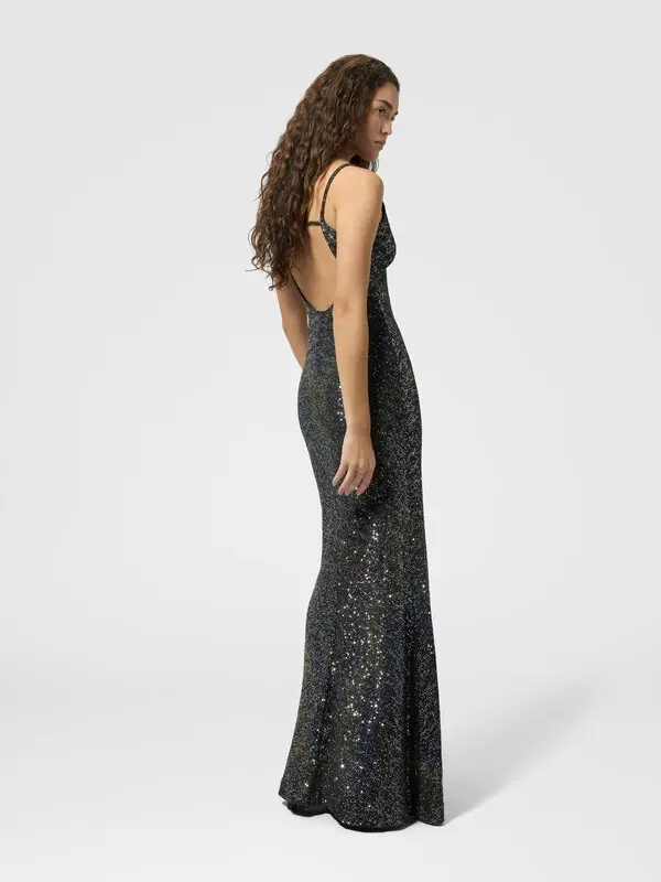 Missoni Long Dégradé Knit Dress With Sequins - Multicoloured