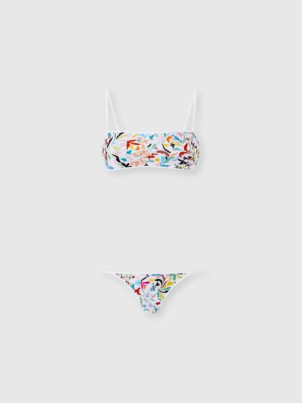 Missoni Bralette Bikini In Printed Stretch Fabric - Multicoloured