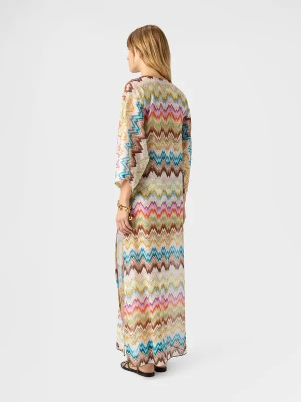 Missoni Caftan Cover-up With Irregular Zig Zag Print