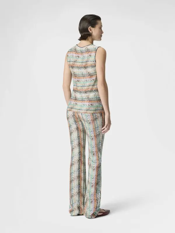 Missoni Multi-technique Mixed Viscose Lamé Sleeveless Top