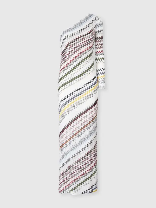 Missoni One-shoulder Viscose And Cotton Gown