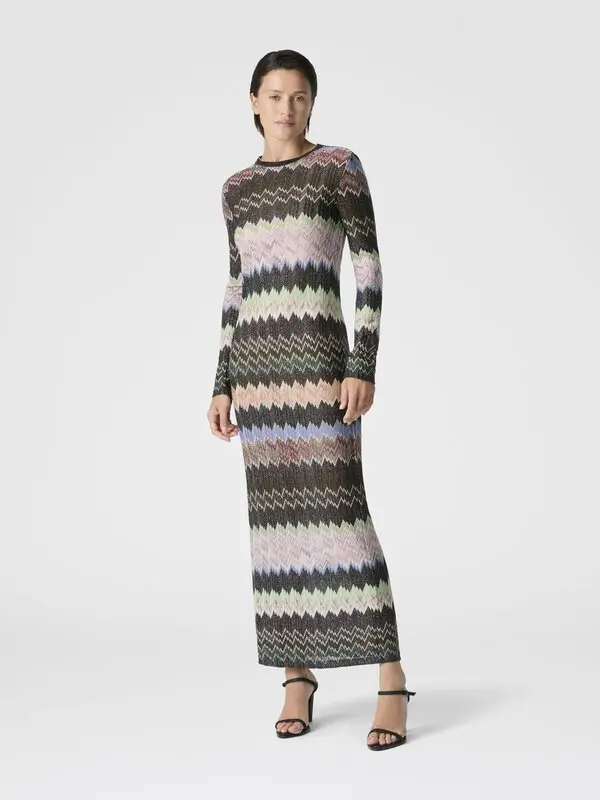 Missoni Viscose Lamé Snake-pattern Gown