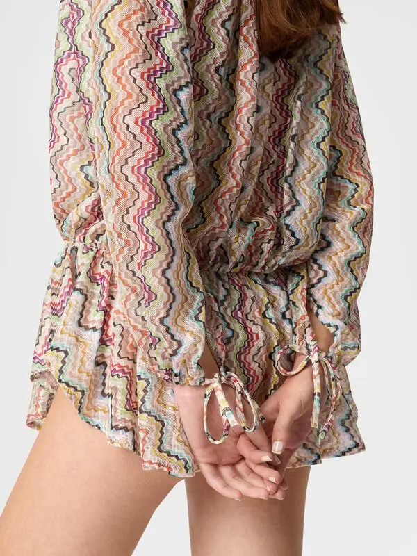 Missoni Long-sleeved Mini Cover-up Dress