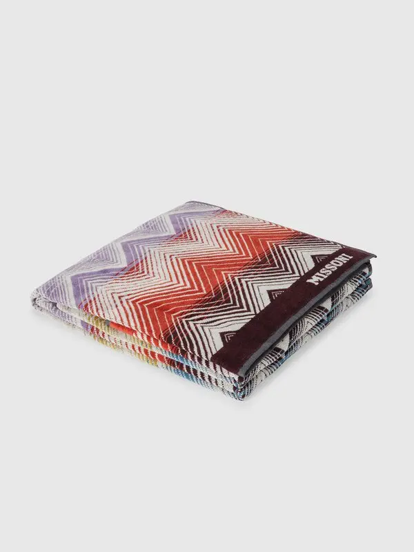 Missoni Marea Beach Towel In 100% Cotton 180x100 Cm With Zig Zag Pattern - Multicoloured
