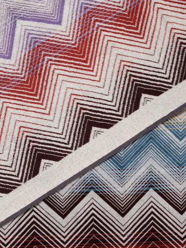 Missoni Marea Beach Towel In 100% Cotton 180x100 Cm With Zig Zag Pattern