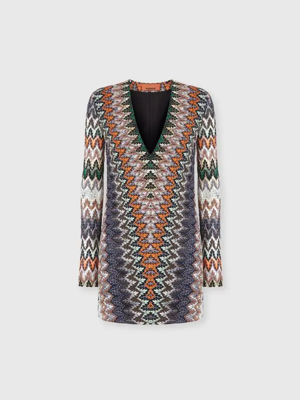 Missoni Viscose And Cotton Lamé Mini Dress