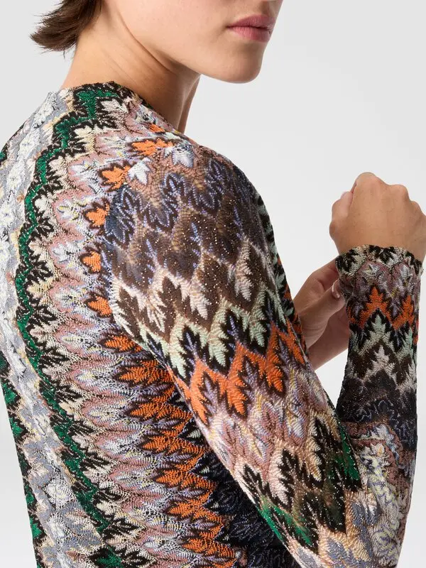 Missoni Viscose And Cotton Lamé Mini Dress