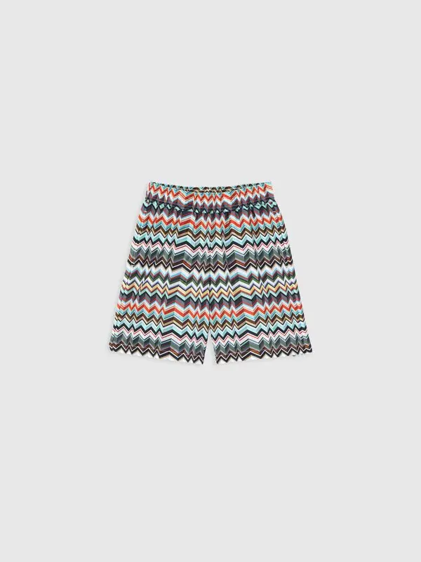 Missoni Mid-length Swim Shorts With Zig Zag Print