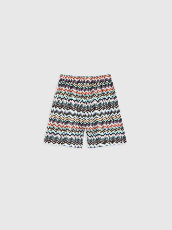 Missoni Mid-length Swim Shorts With Zig Zag Print