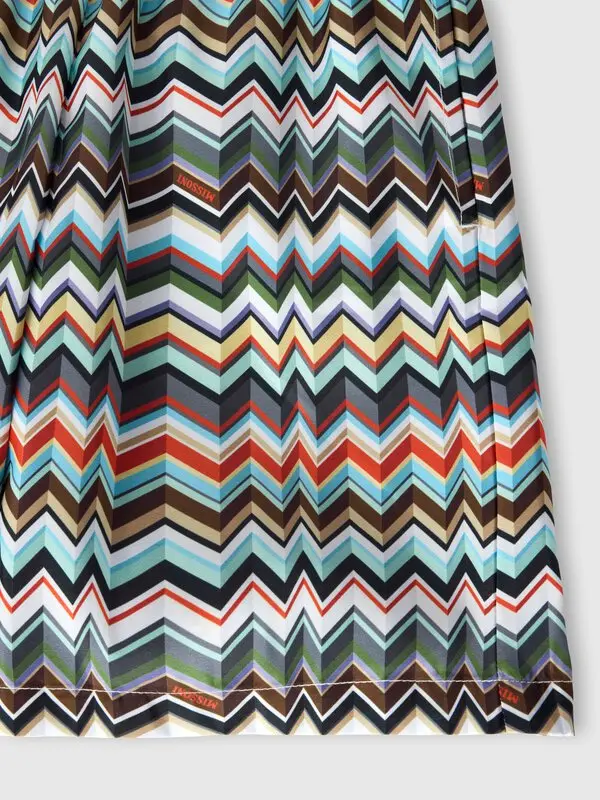 Missoni Mid-length Swim Shorts With Zig Zag Print
