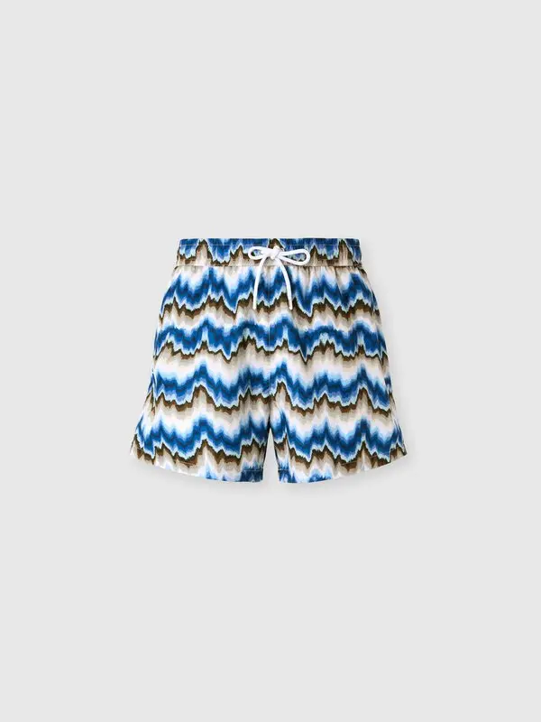 Missoni Printed Swim Shorts With Drawstring Waist