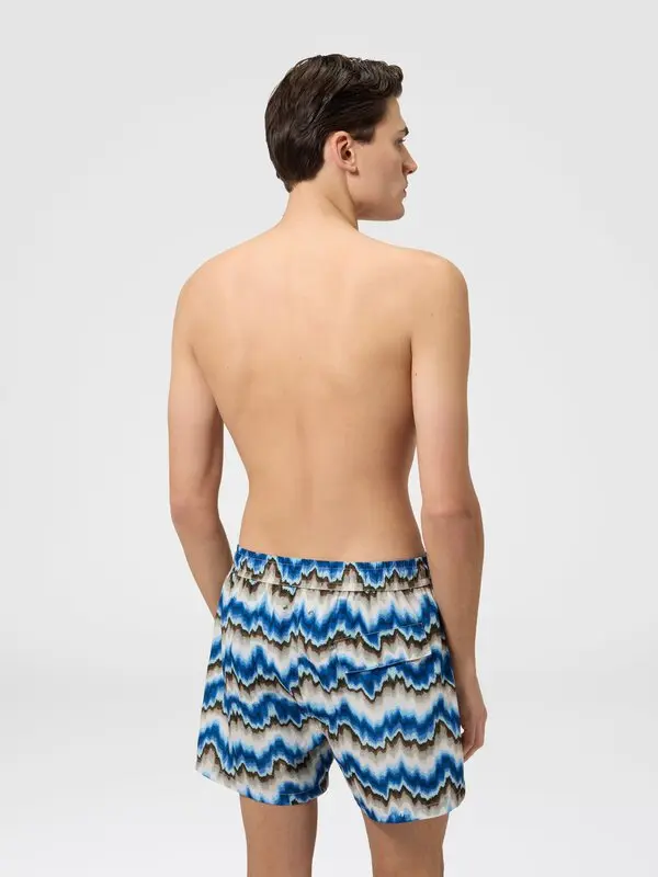 Missoni Printed Swim Shorts With Drawstring Waist