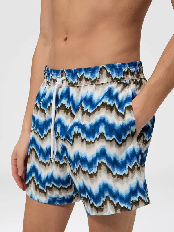 Missoni Printed Swim Shorts With Drawstring Waist