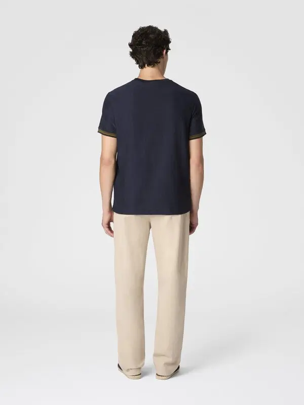Missoni Crew-neck Cotton Jacquard T-shirt With Tone-on-tone Zigzag Design