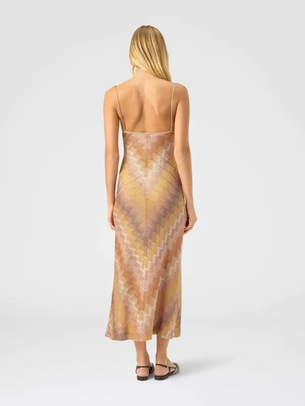 Missoni Viscose Lamé Gown With Deep Neckline