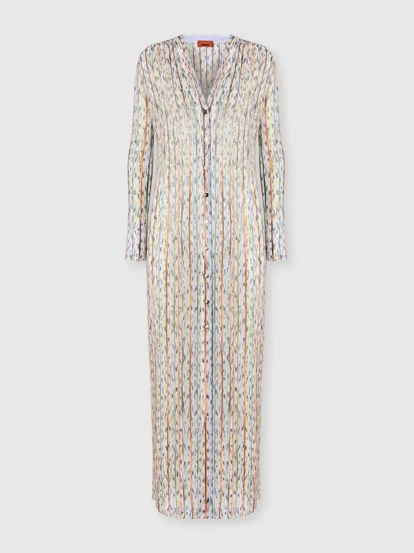 Missoni Cardigan In Ribbed Viscose Blend With Sequins