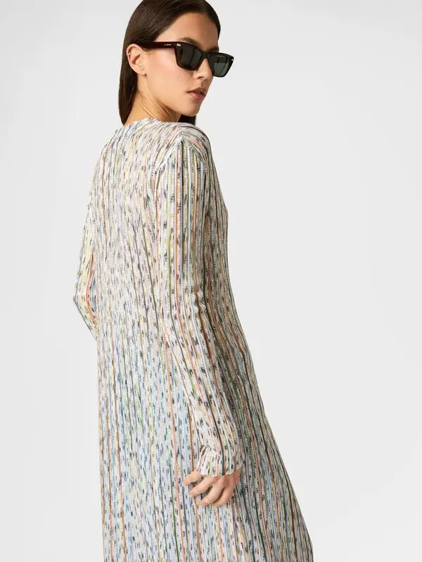 Missoni Cardigan In Ribbed Viscose Blend With Sequins