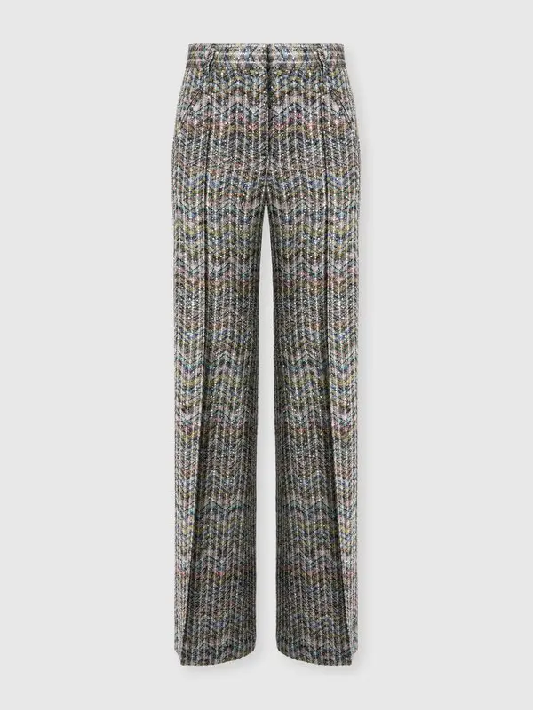 Missoni Tailored Viscose Lamé Trousers With Sequins