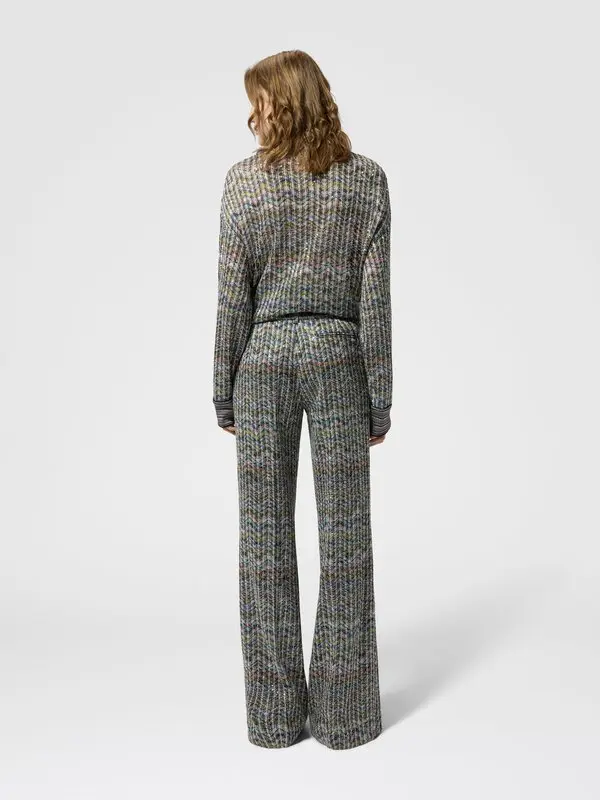 Missoni Tailored Viscose Lamé Trousers With Sequins