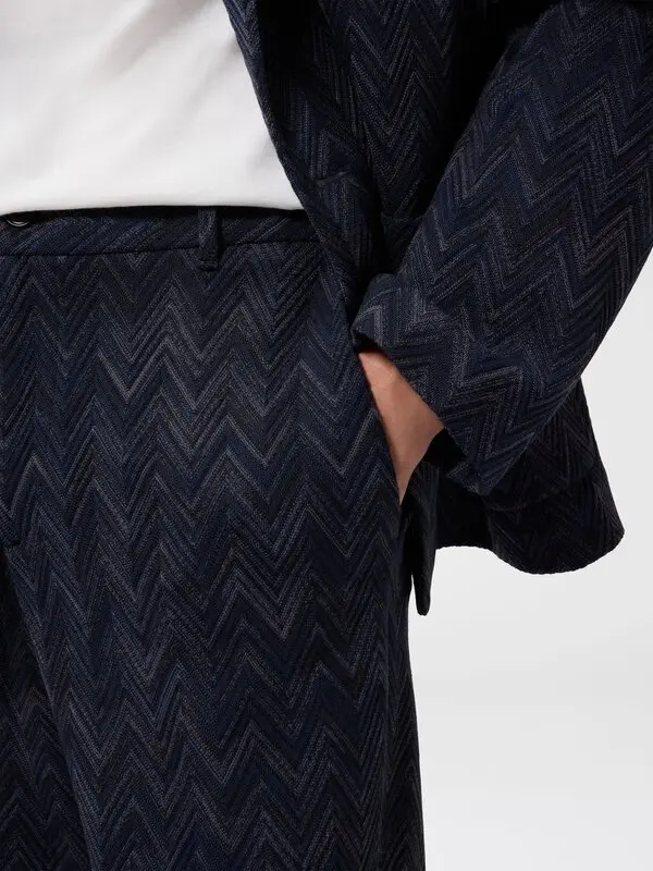 Missoni Striped Wool And Viscose Knit Trousers