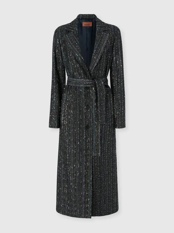 Missoni Striped Lamé Knit Duster Coat