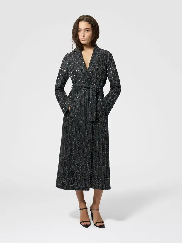 Missoni Striped Lamé Knit Duster Coat