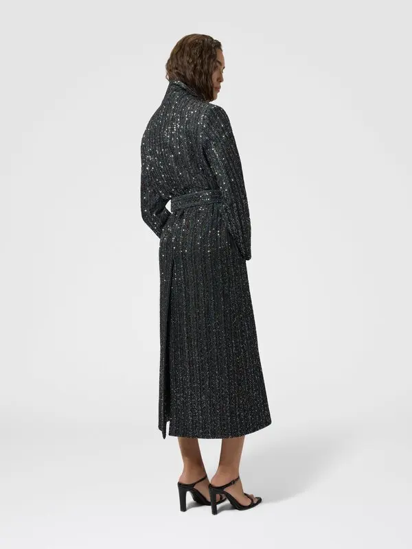 Missoni Striped Lamé Knit Duster Coat
