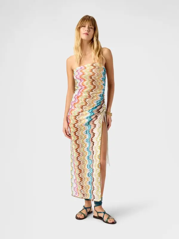 Missoni Long Cover-up With Irregular Zig Zag Print